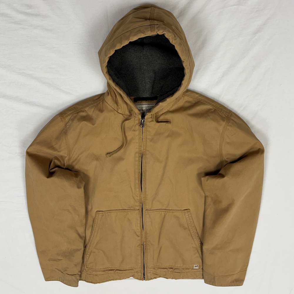 Vintage Abercrombie Workwear Jacket Men’s Large Hood … - Gem